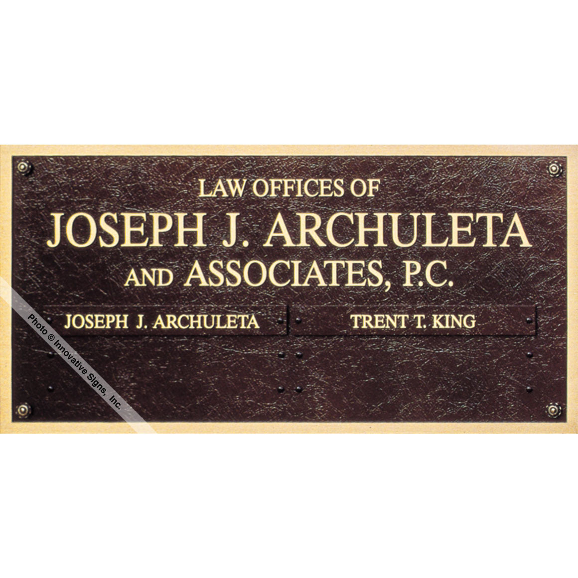 Law Office Sign - Archuleta Style 24875 Cast Bronze Plaque - Law Office ...